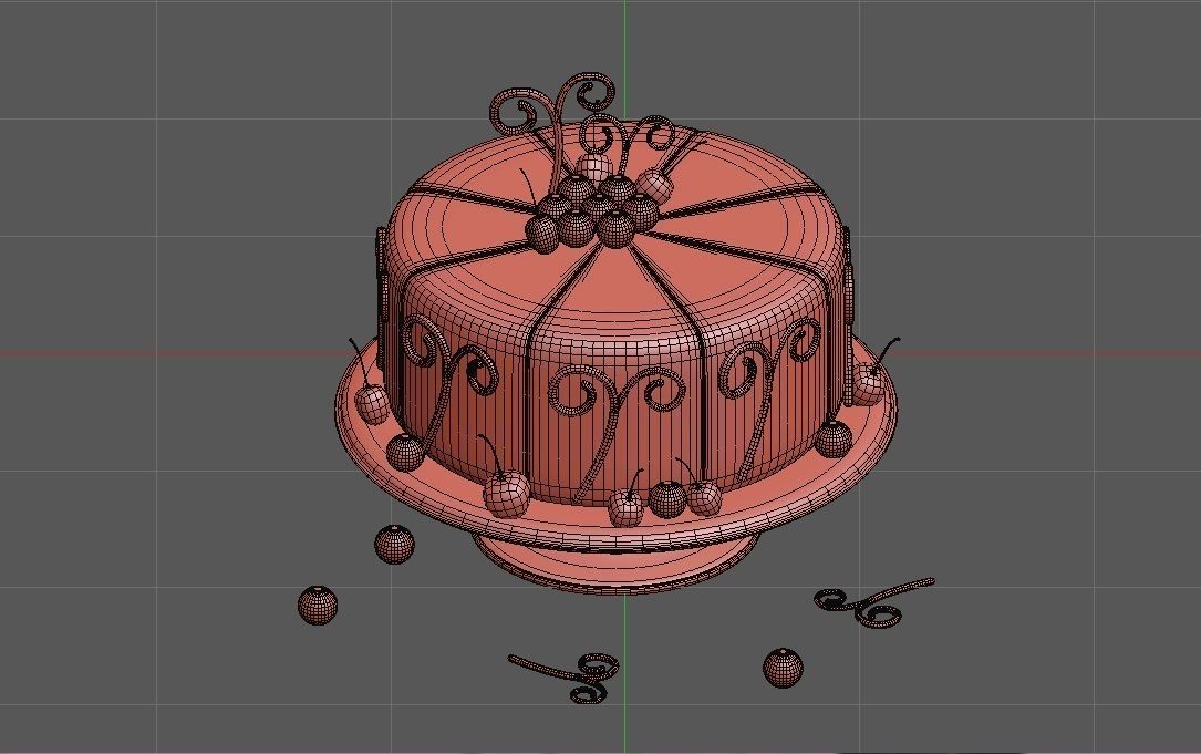 Chocolate cake 3D model | CGTrader