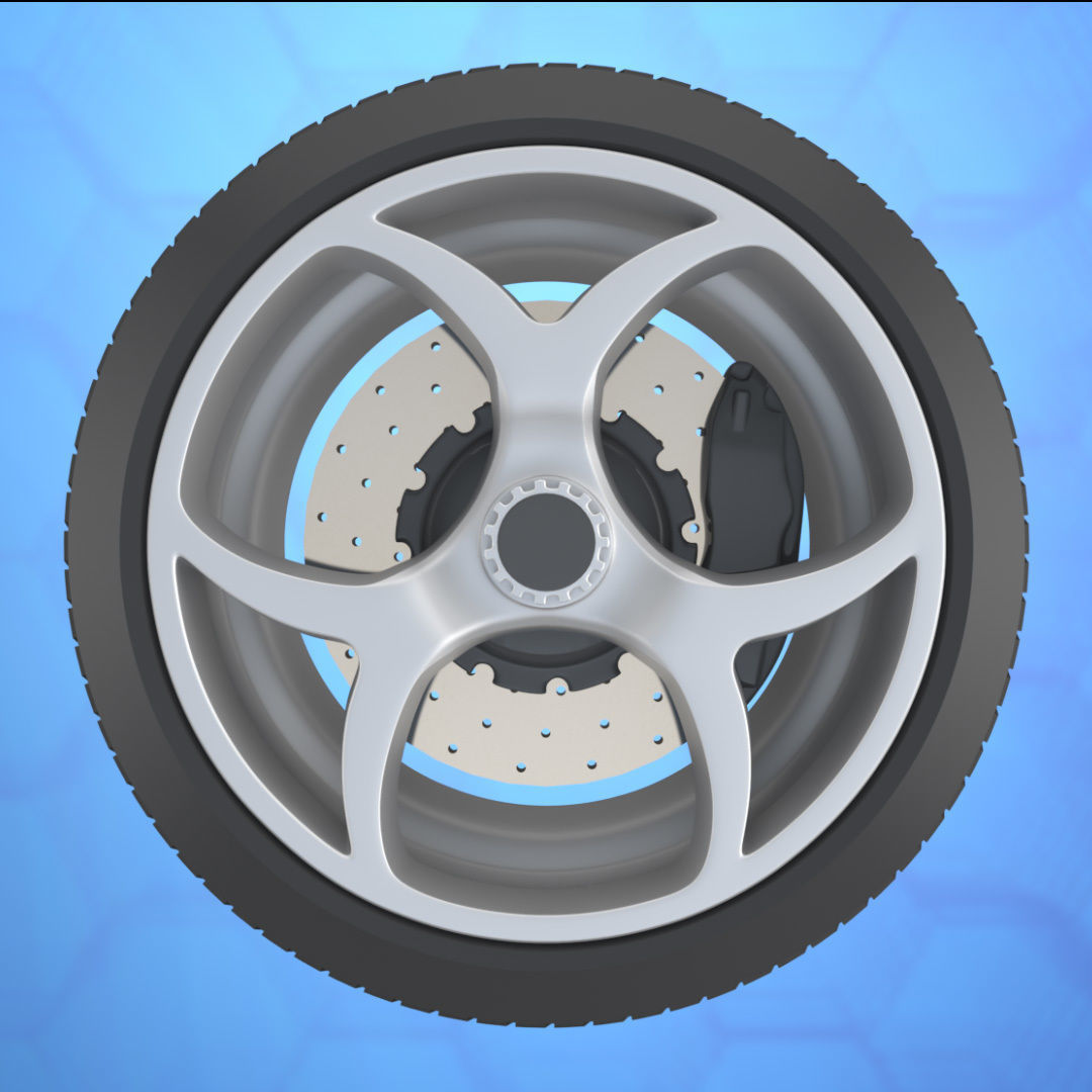 car wheels tire rim 3D model | CGTrader