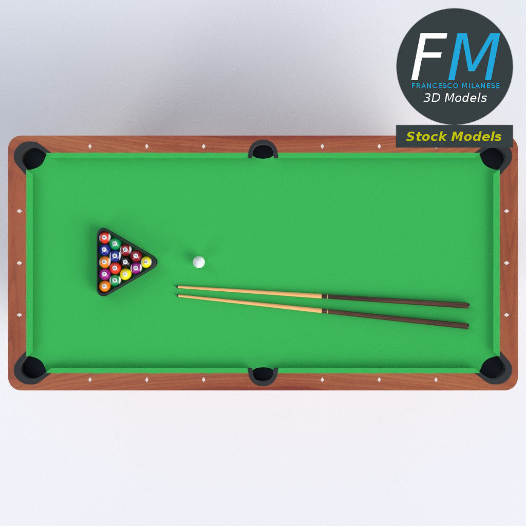 Billiard pool table 3D model | CGTrader