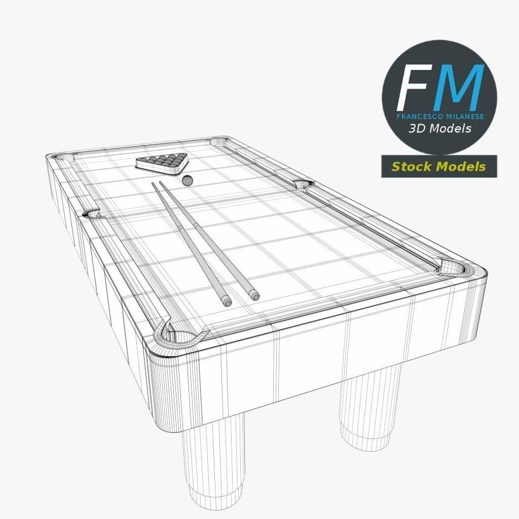 Billiard pool table 3D model | CGTrader