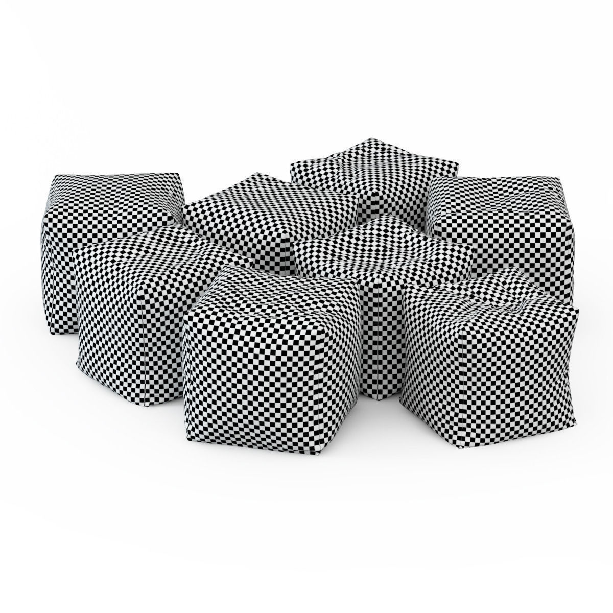 Pouf Jumbo Bag Cube 3D model | CGTrader