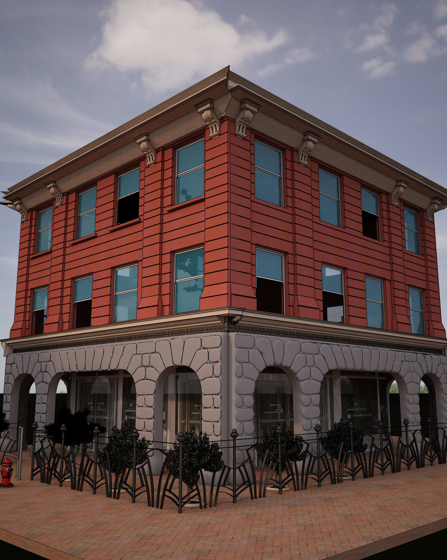 London street 3D model | CGTrader