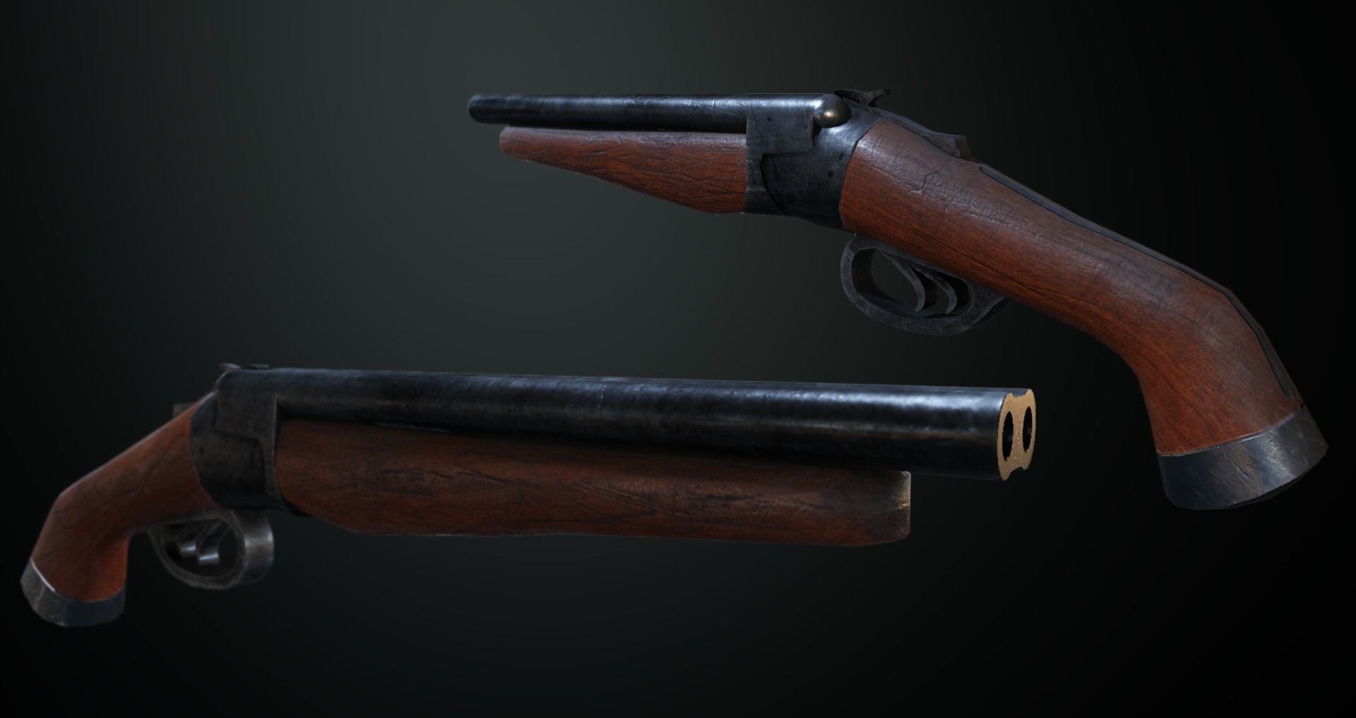 3D model Weapon Obrez Pistol Animated VR / AR / low-poly | CGTrader
