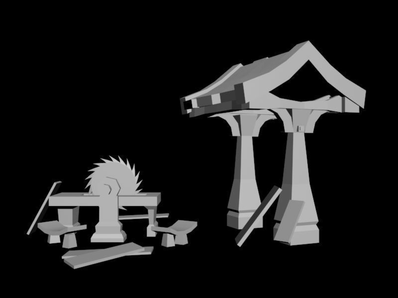 3D model Lumber Mill Low-poly VR / AR / low-poly | CGTrader