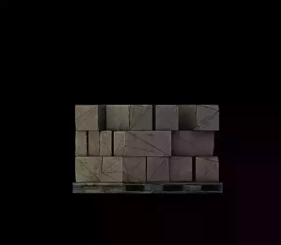 Low Poly Stoneblocks Game Ready stack of wooden blocks free VR / AR ...