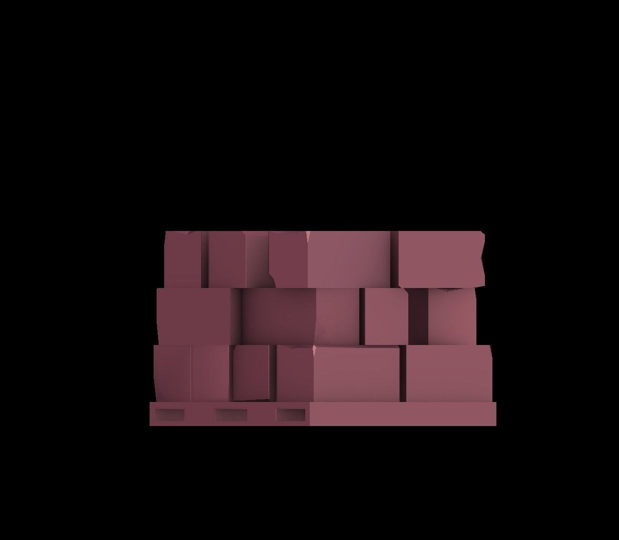 Low Poly Stoneblocks Game Ready stack of wooden blocks free VR / AR ...