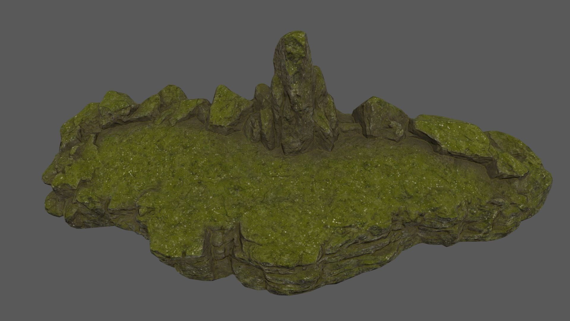 3D model mossy terrain VR / AR / low-poly | CGTrader
