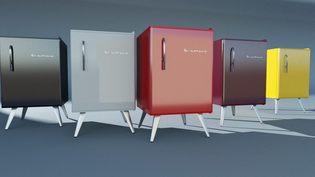 Mini bar Brastemp retro style 3D model | CGTrader