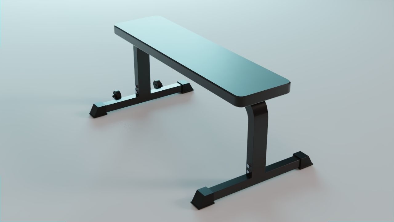 Heavy Duty Flat Bench - Gym Equipment 3D model | CGTrader