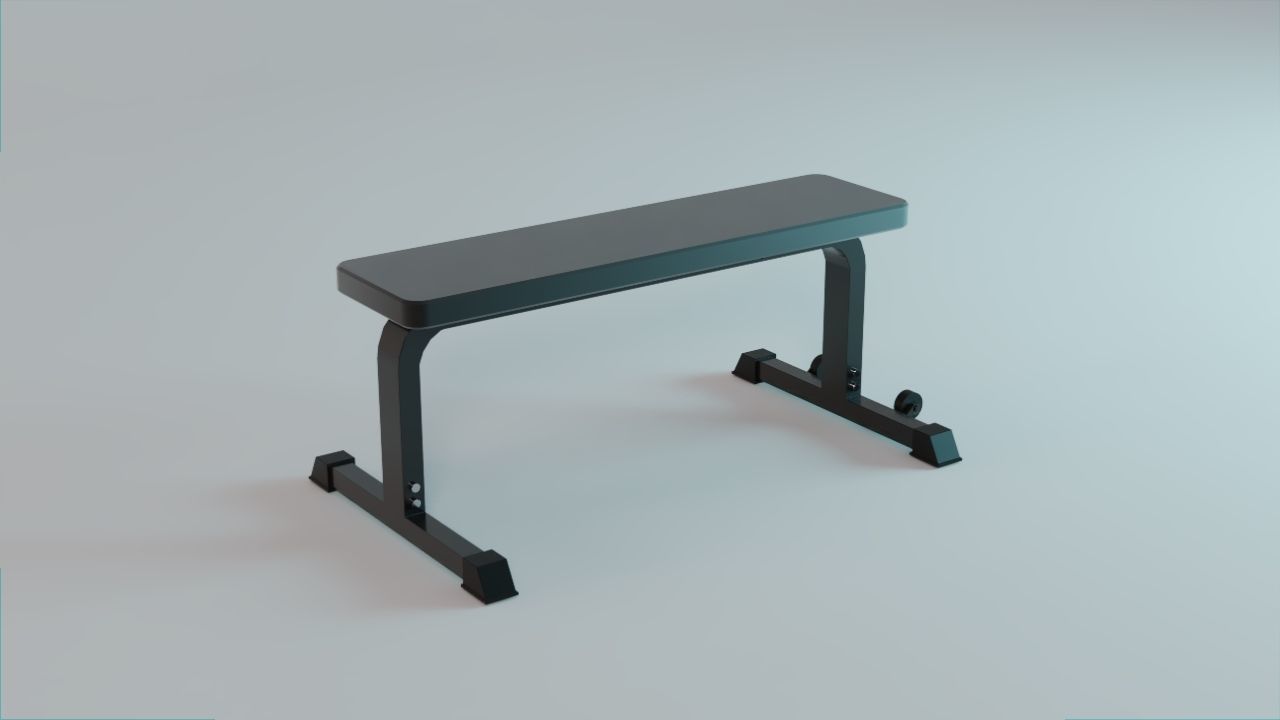 Heavy Duty Flat Bench - Gym Equipment 3D model | CGTrader
