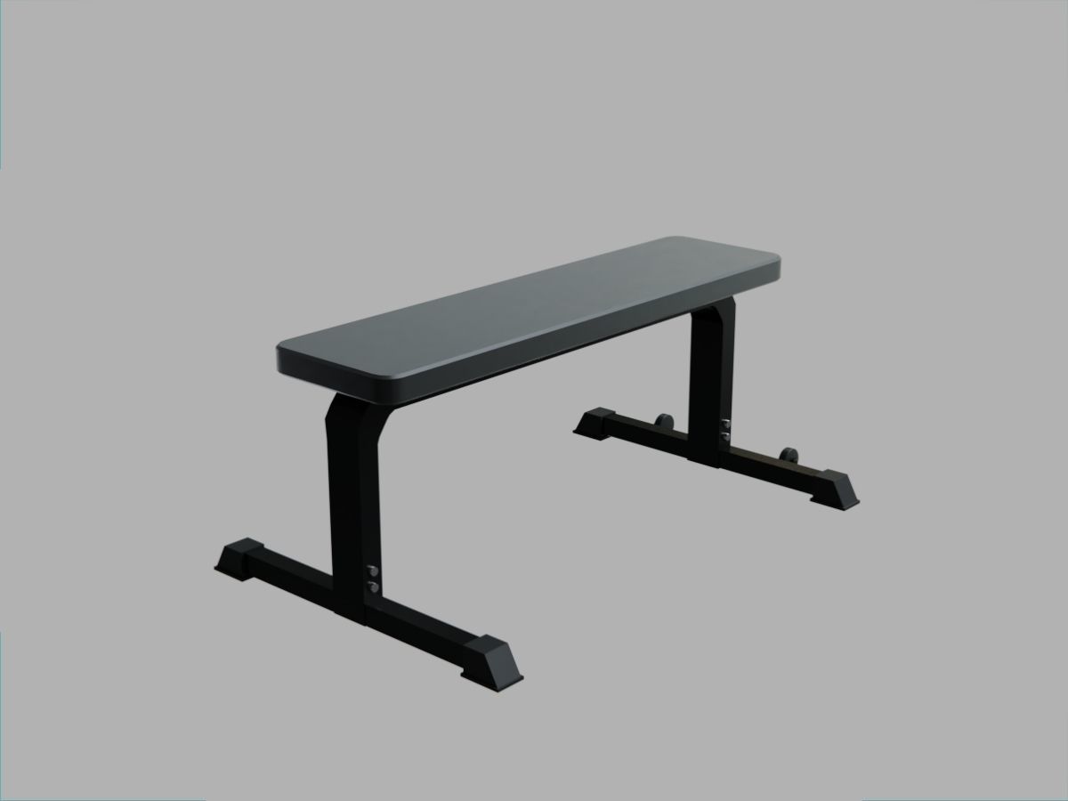 Heavy Duty Flat Bench - Gym Equipment 3D model | CGTrader