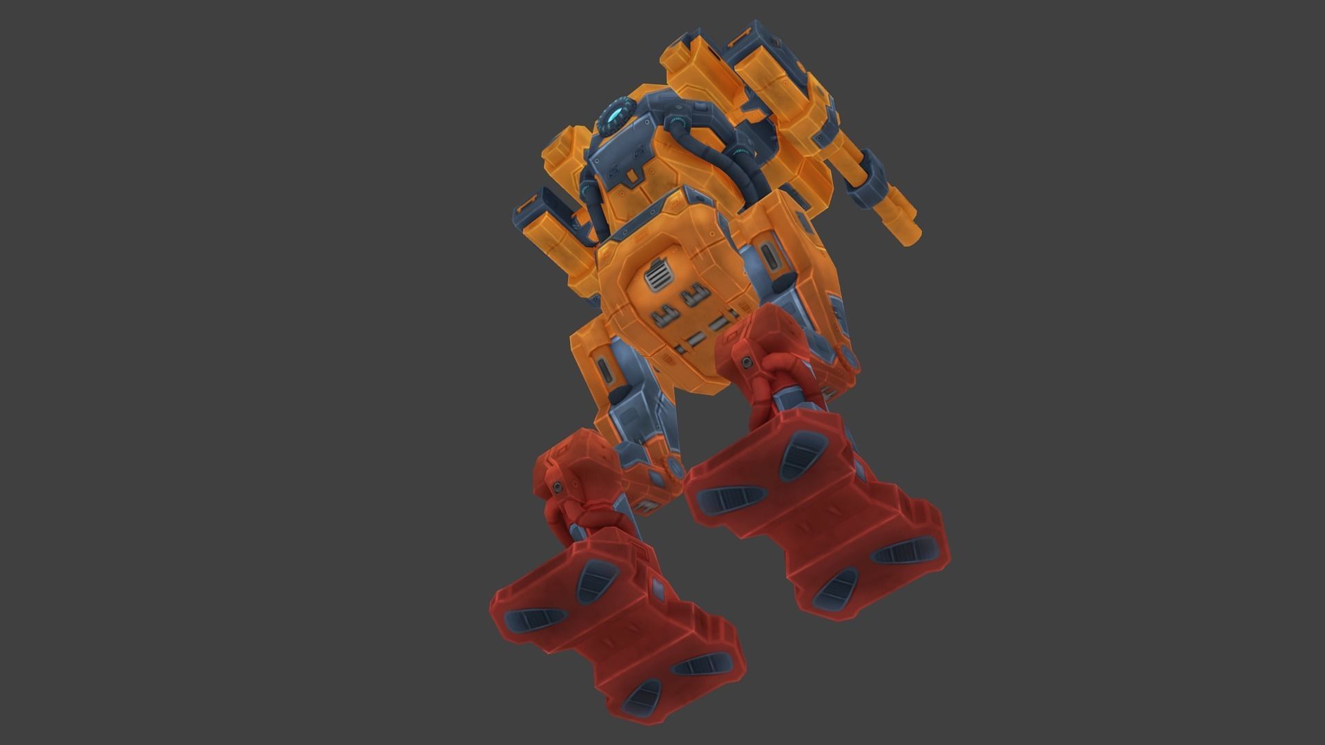 3D model Robot mech 1 with rig and animation VR / AR / low-poly rigged ...