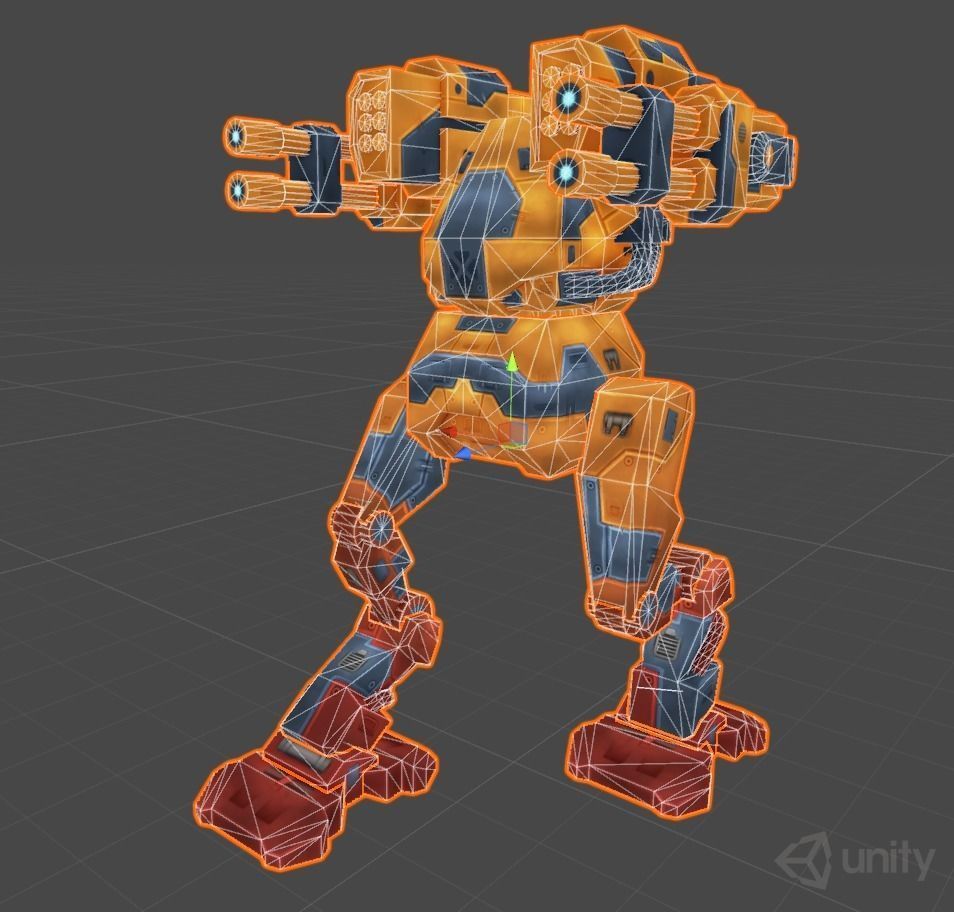 3D model Robot mech 1 with rig and animation VR / AR / low-poly rigged ...