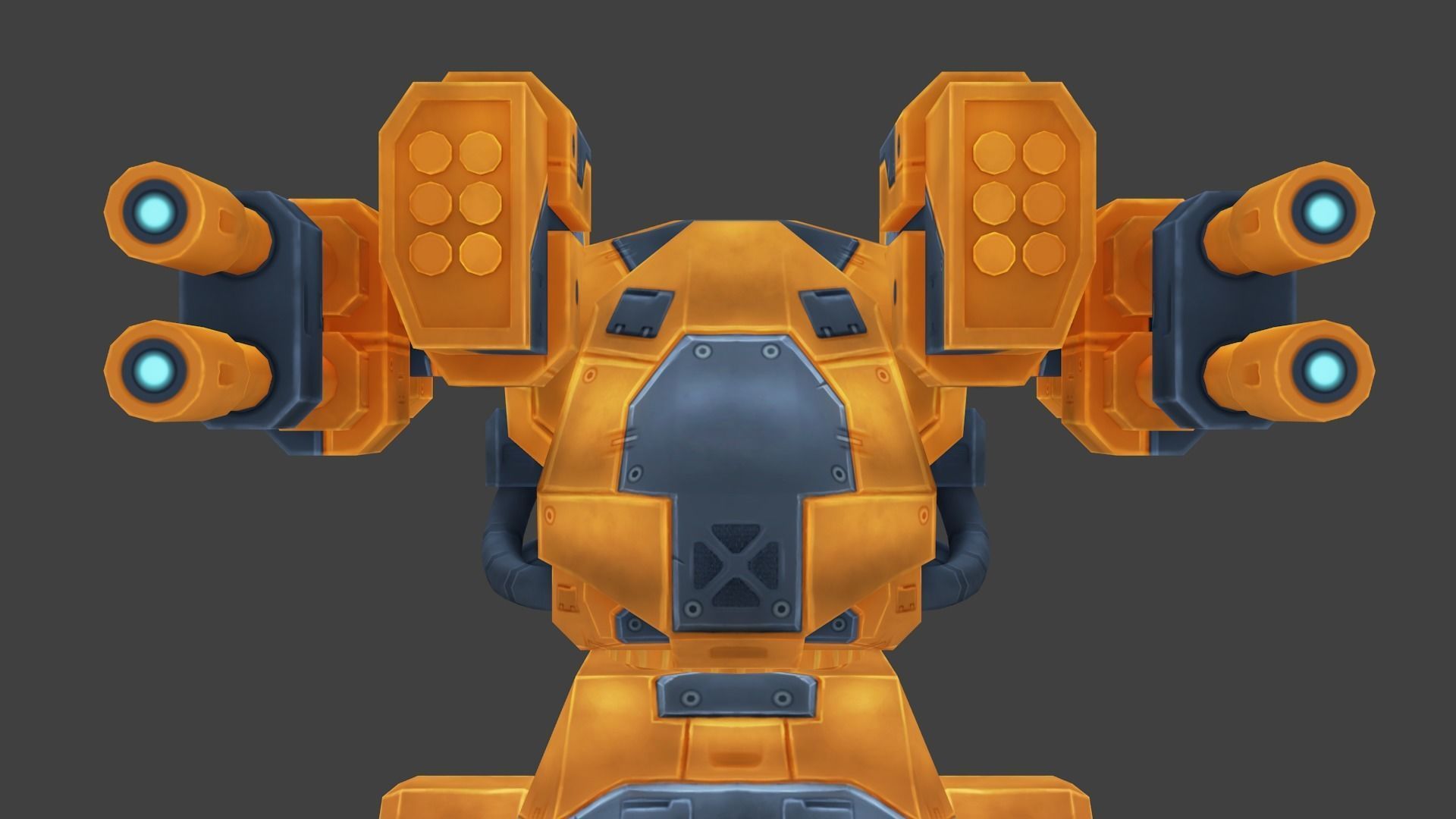 3D model Robot mech 1 with rig and animation VR / AR / low-poly rigged ...