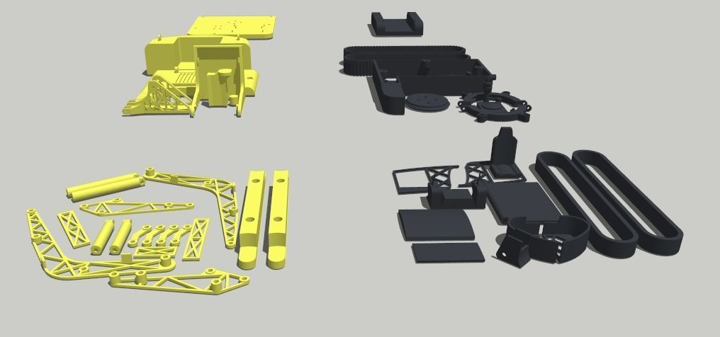 Trackhoe Excavator free 3D model 3D printable | CGTrader