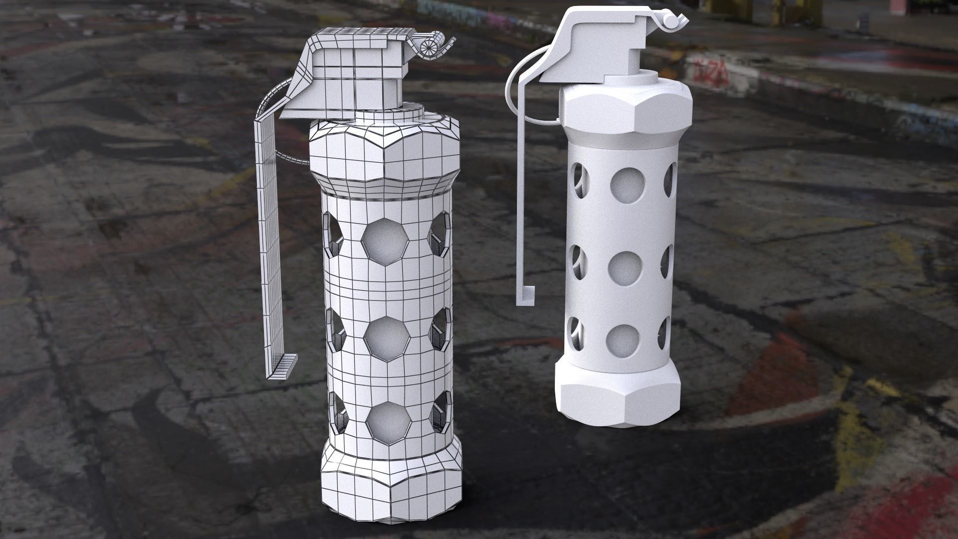 3D model Flashbang - Stun Grenade VR / AR / low-poly | CGTrader