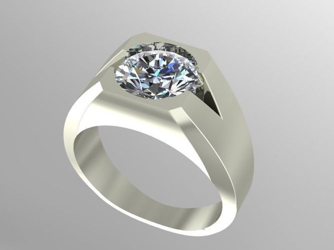 Bezel ring 3D model 3D printable | CGTrader