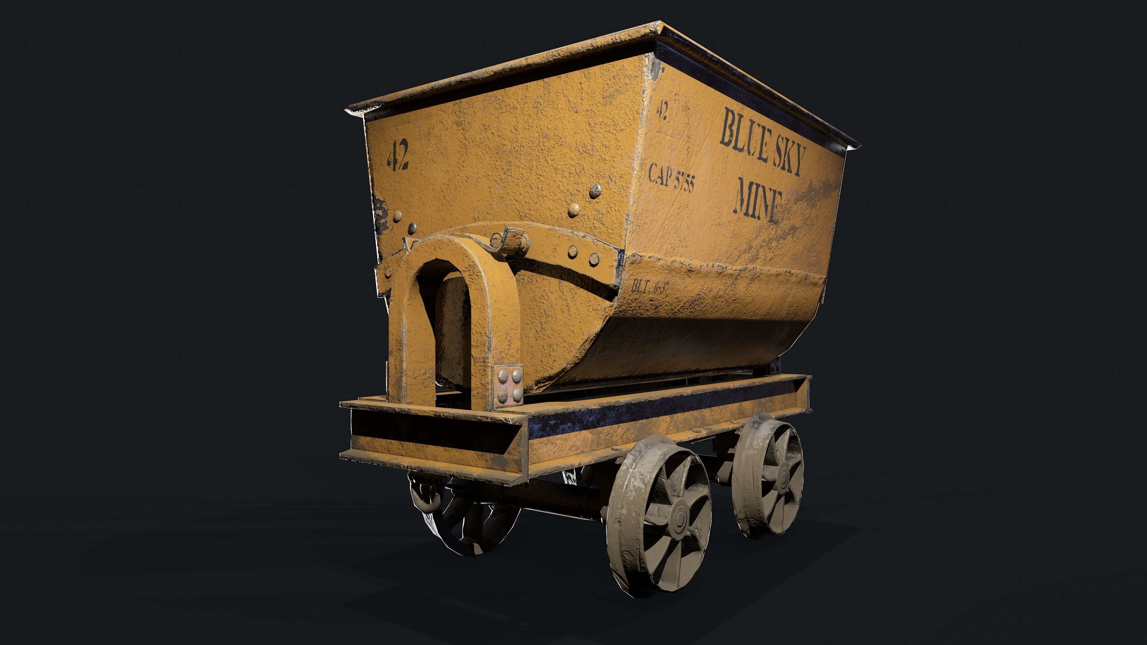3D model Mine Cart VR / AR / low-poly | CGTrader