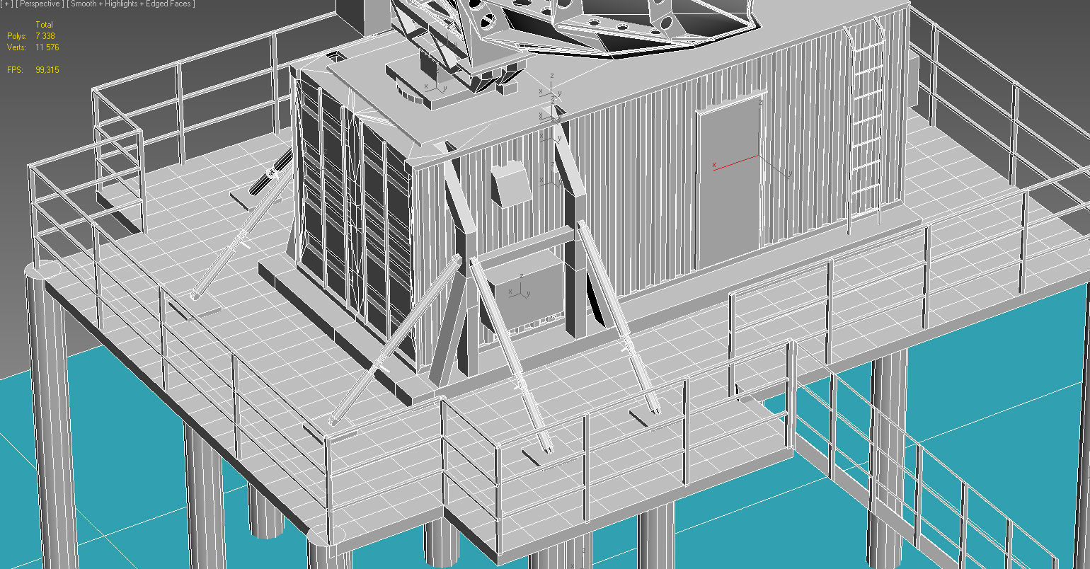 3D model AORL-1AC Aerodrome survey primary radar VR / AR / low-poly ...