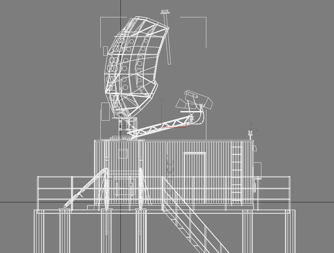 3D model AORL-1AC Aerodrome survey primary radar VR / AR / low-poly ...