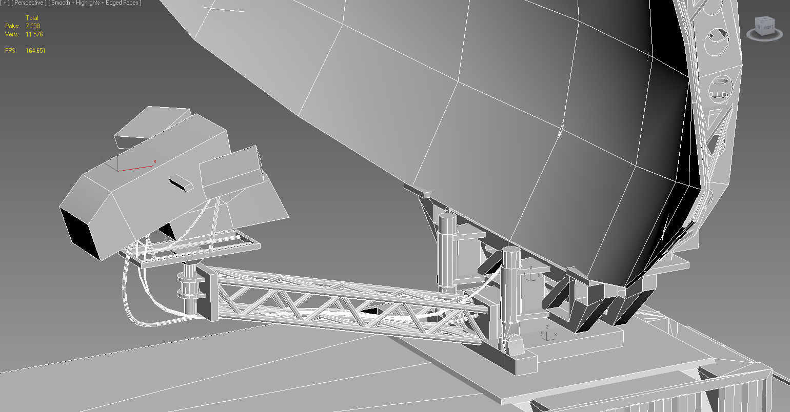 3D model AORL-1AC Aerodrome survey primary radar VR / AR / low-poly ...