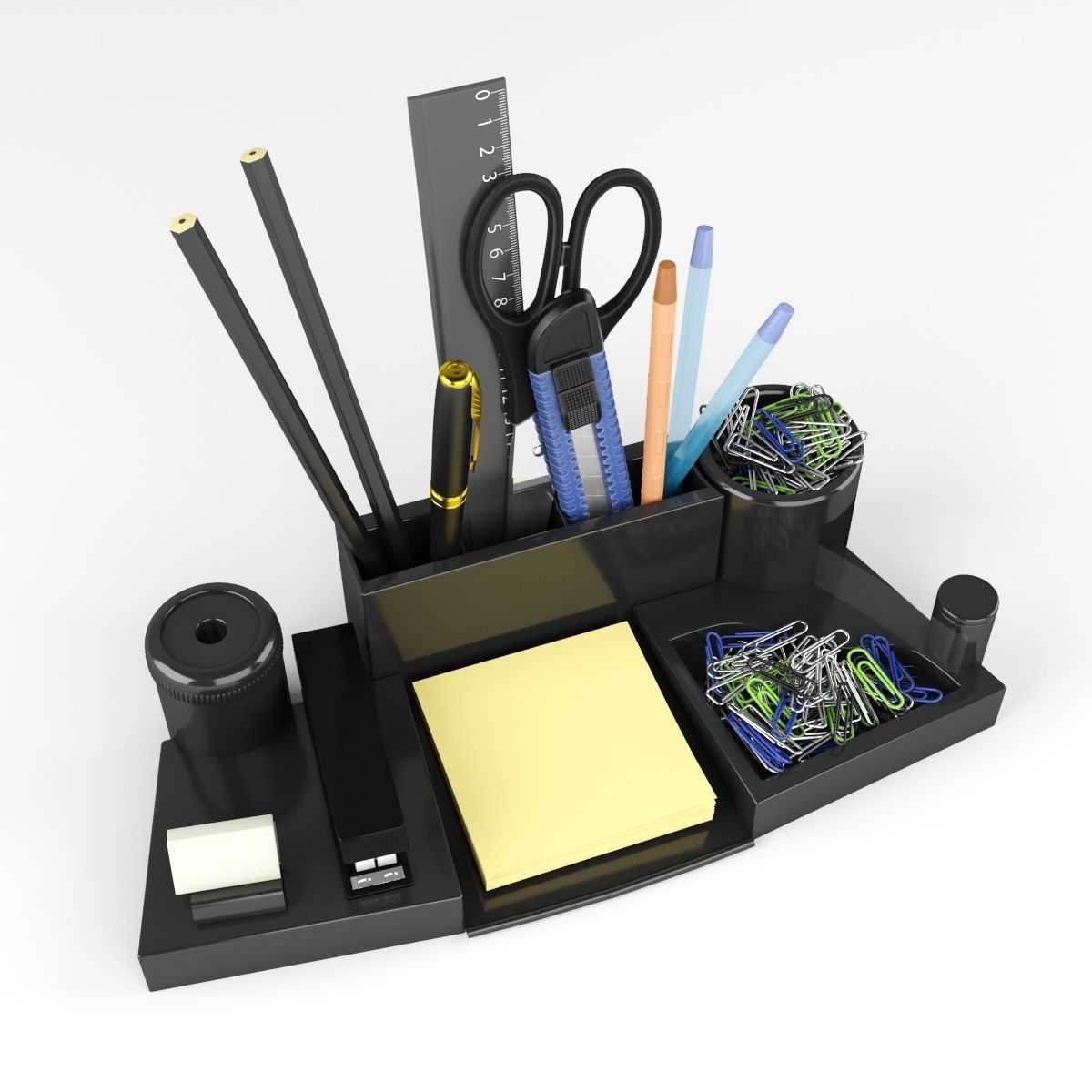 Stationery set on the Desk 3D model | CGTrader