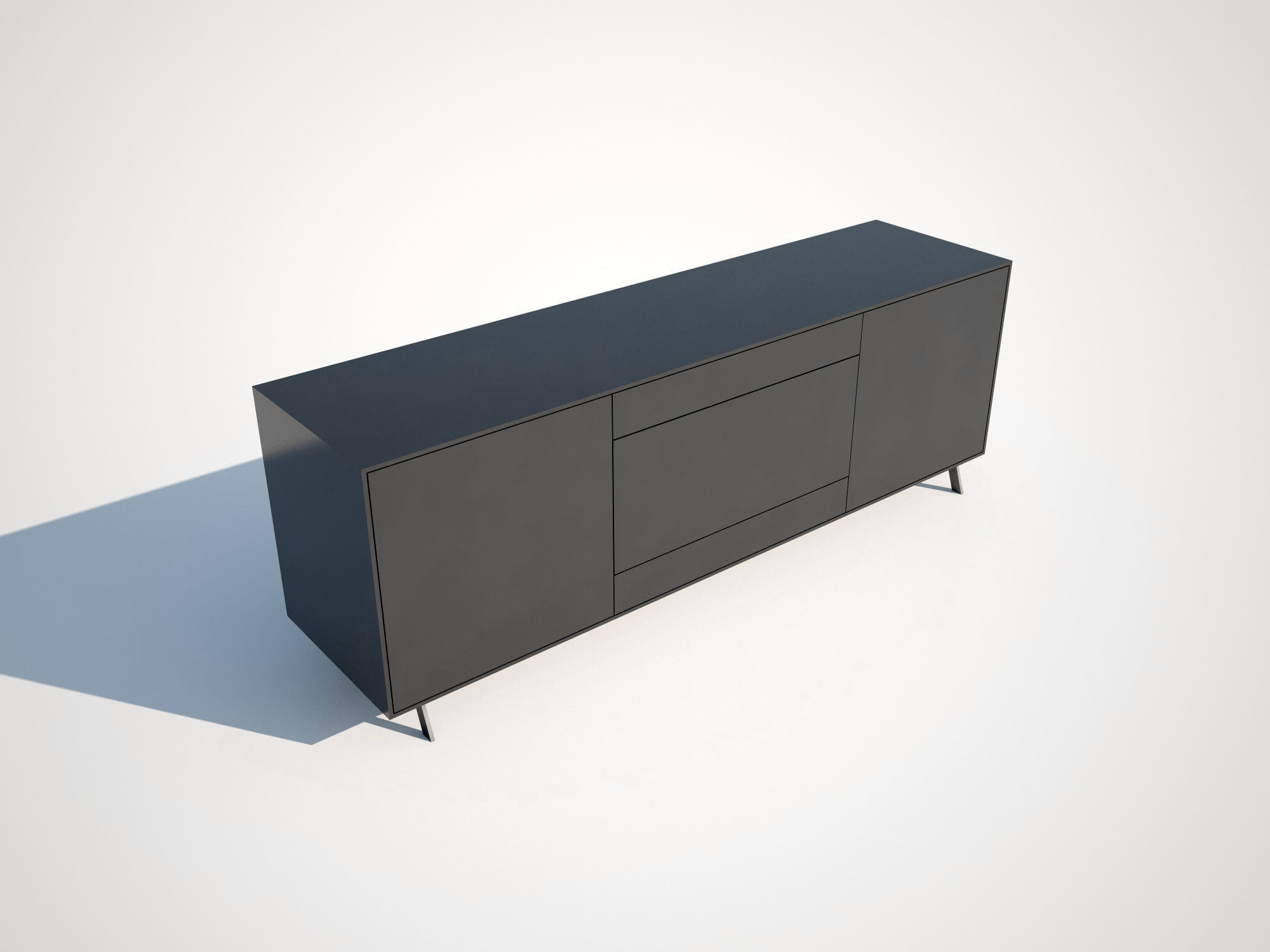 Sideboard free 3D model | CGTrader