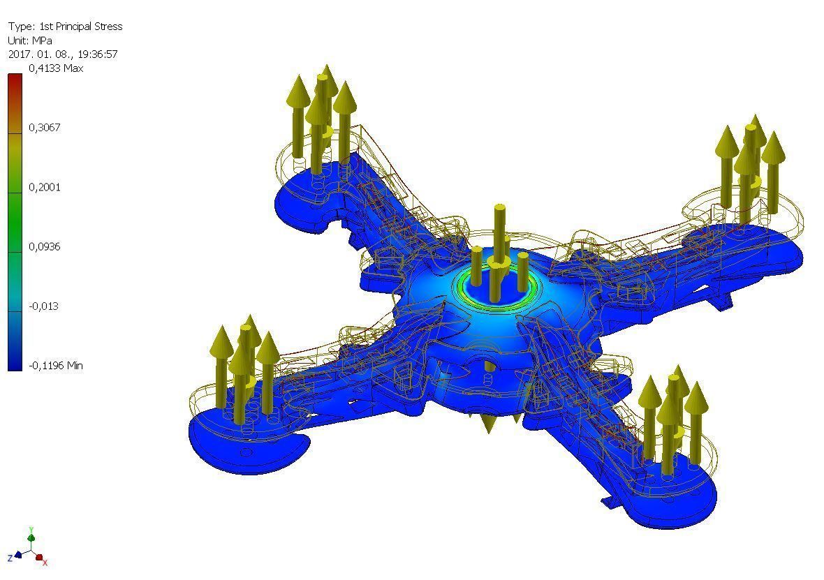 drown drone with propellers 3D model 3D printable | CGTrader