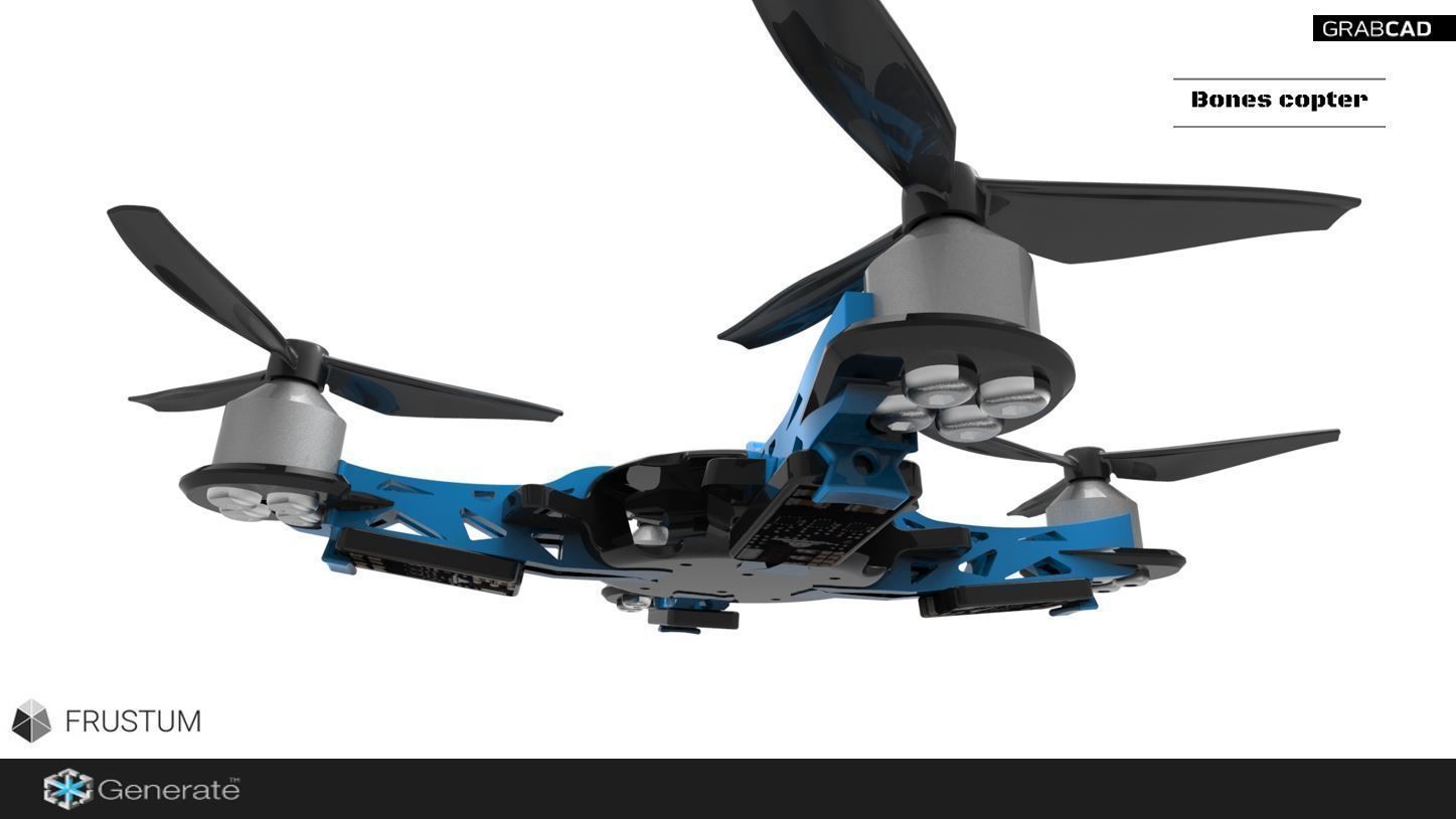 drown drone with propellers 3D model 3D printable | CGTrader