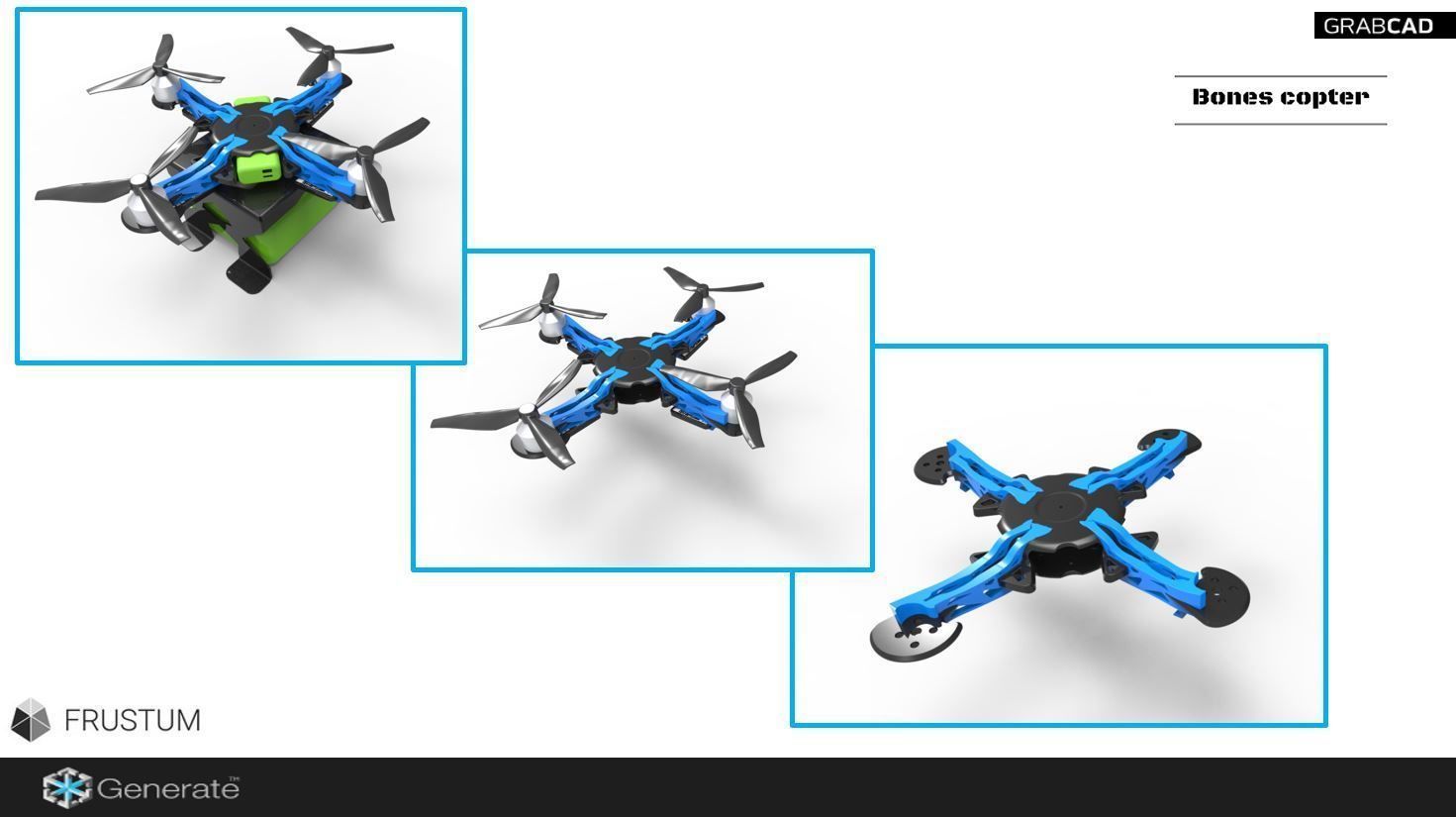 drown drone with propellers 3D model 3D printable | CGTrader