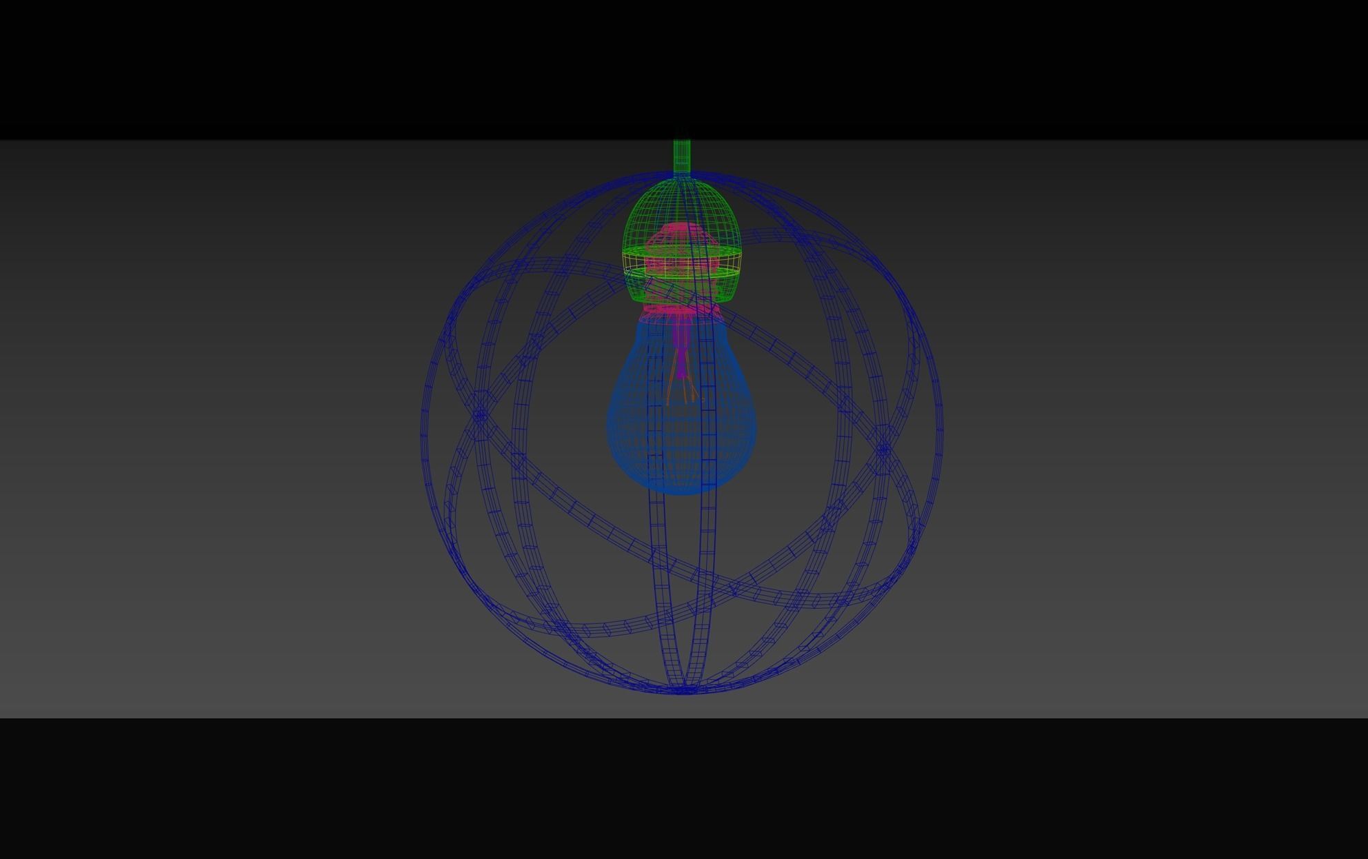 Gyroscope Lamp with lightbulb 3D model | CGTrader