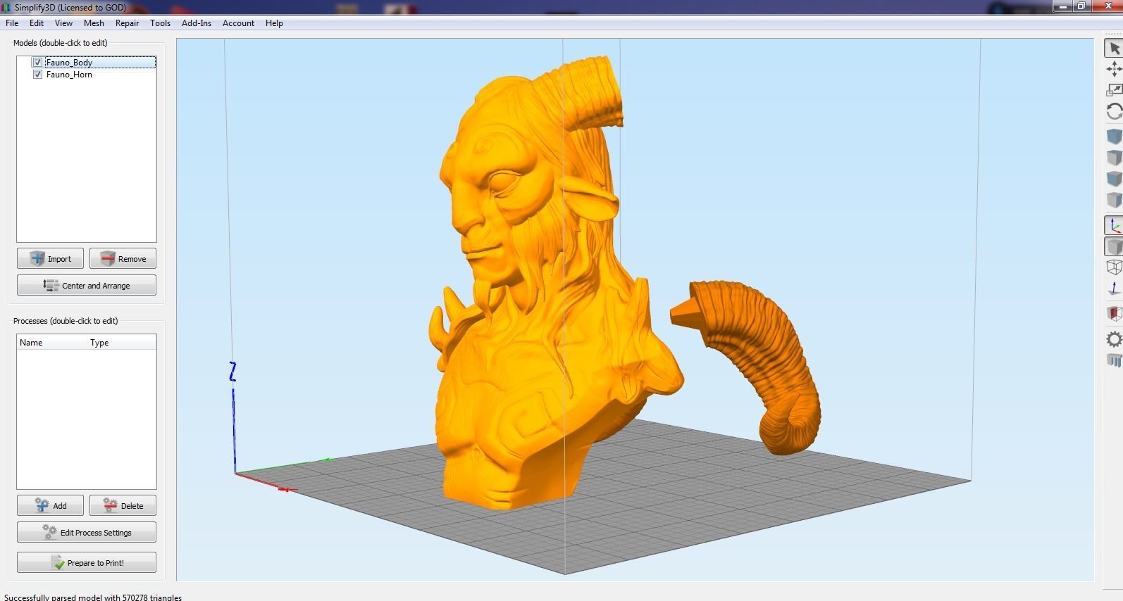 Fauno Pans Labyrinth 3D model 3D printable | CGTrader