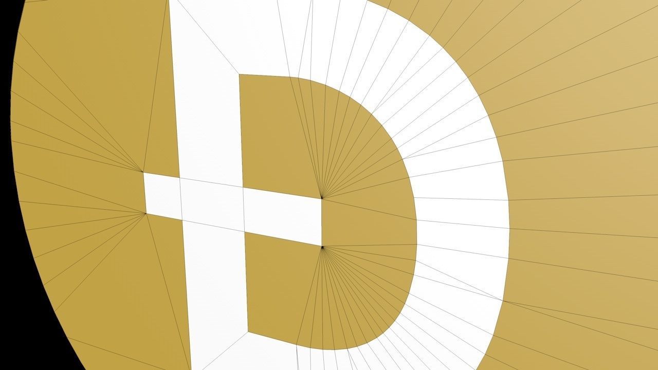 Dogecoin Crypto Currency 3D Logo 3D model | CGTrader