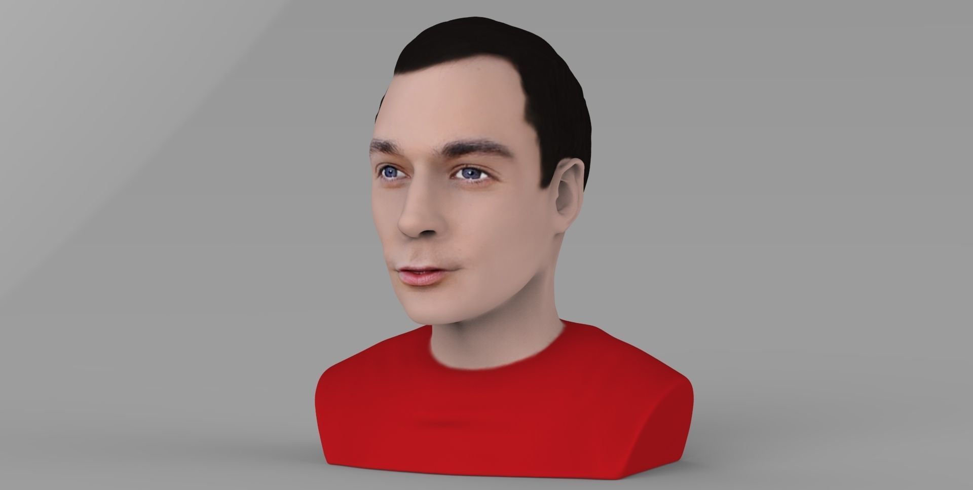 Sheldon Big Bang Theory bust ready for full color 3D printing 3D model ...