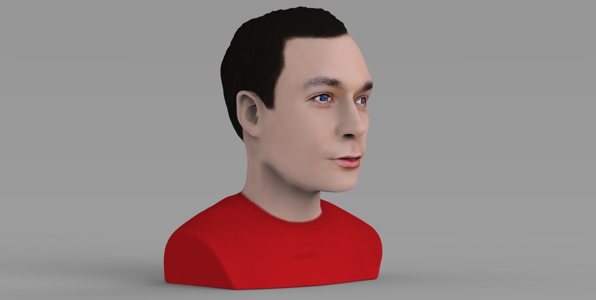 Sheldon Big Bang Theory bust ready for full color 3D printing 3D model ...
