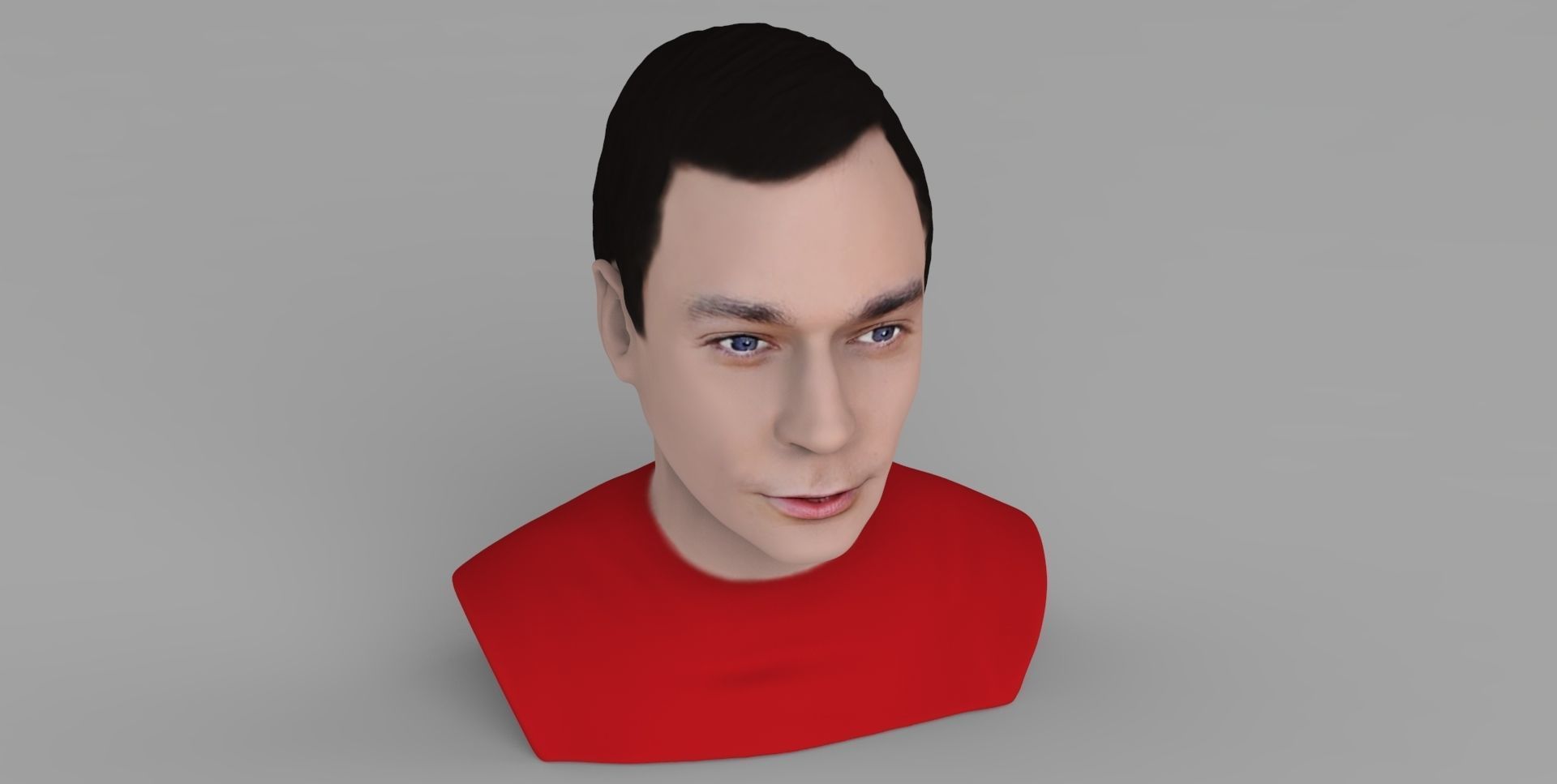Sheldon Big Bang Theory bust ready for full color 3D printing 3D model ...