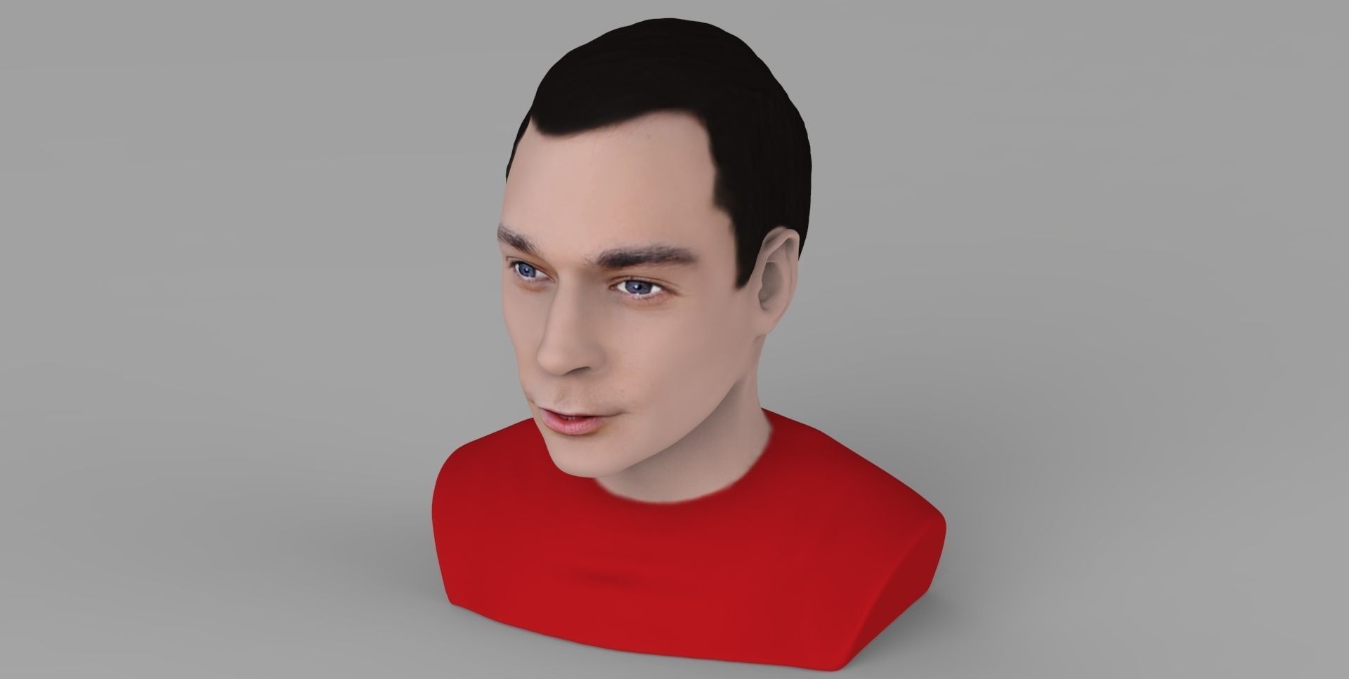 Sheldon Big Bang Theory bust ready for full color 3D printing 3D model ...