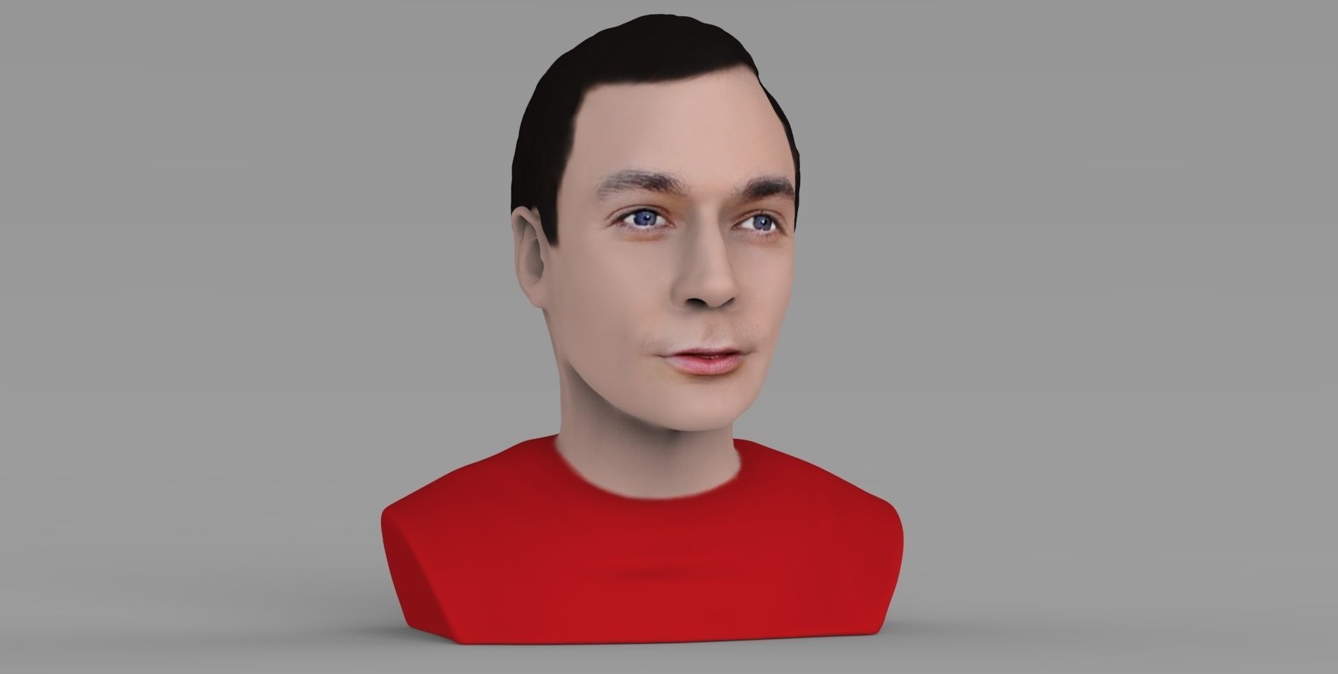 Sheldon Big Bang Theory bust ready for full color 3D printing 3D model ...