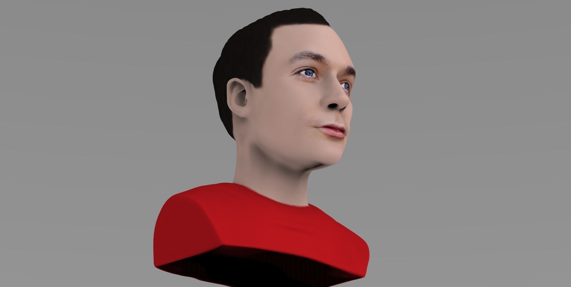 Sheldon Big Bang Theory bust ready for full color 3D printing 3D model ...