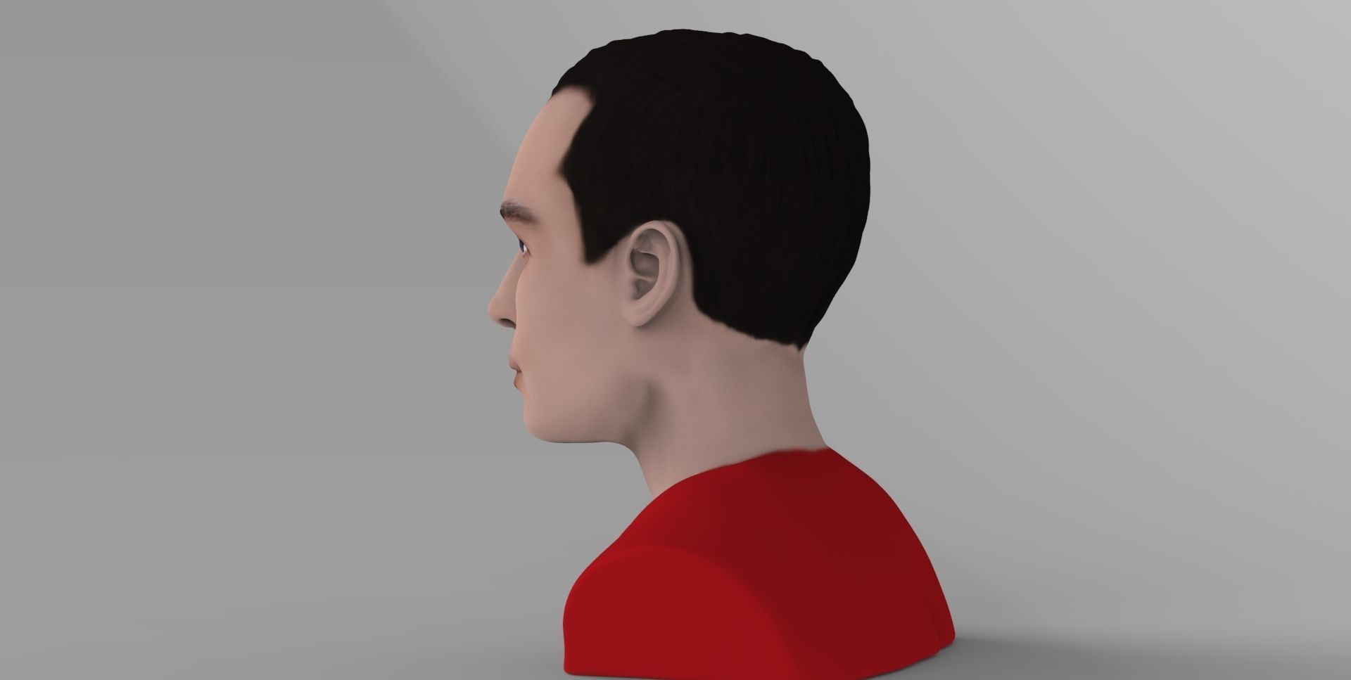 Sheldon Big Bang Theory bust ready for full color 3D printing 3D model ...
