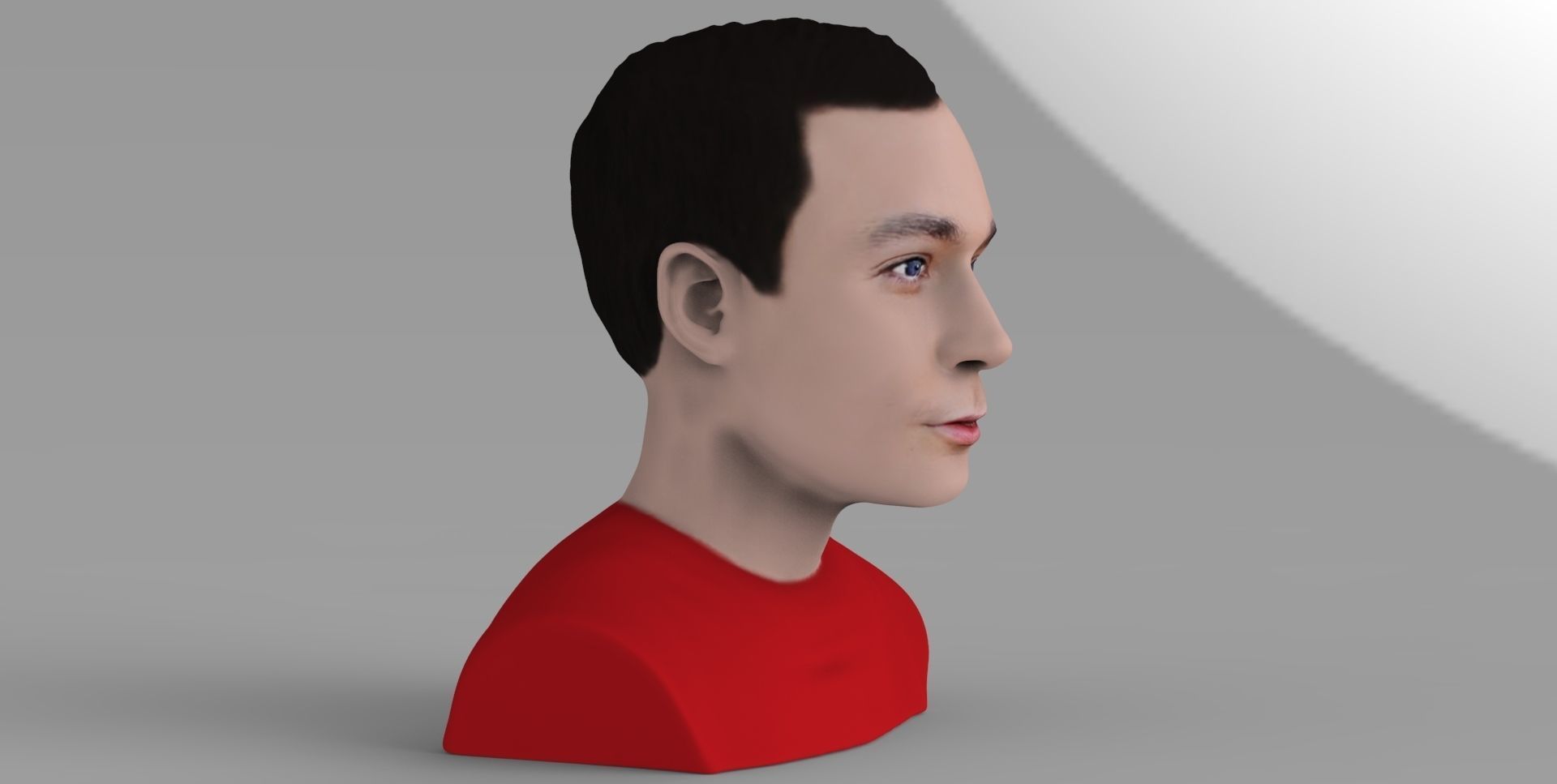 Sheldon Big Bang Theory bust ready for full color 3D printing 3D model ...