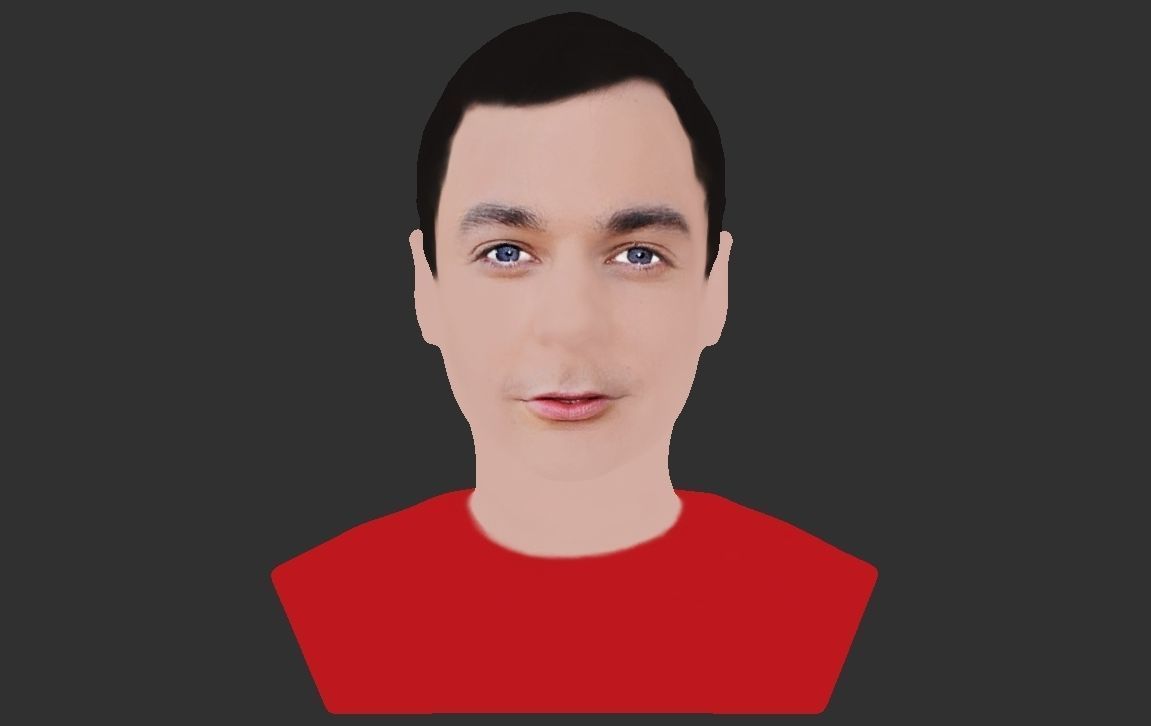 Sheldon Big Bang Theory bust ready for full color 3D printing 3D model ...