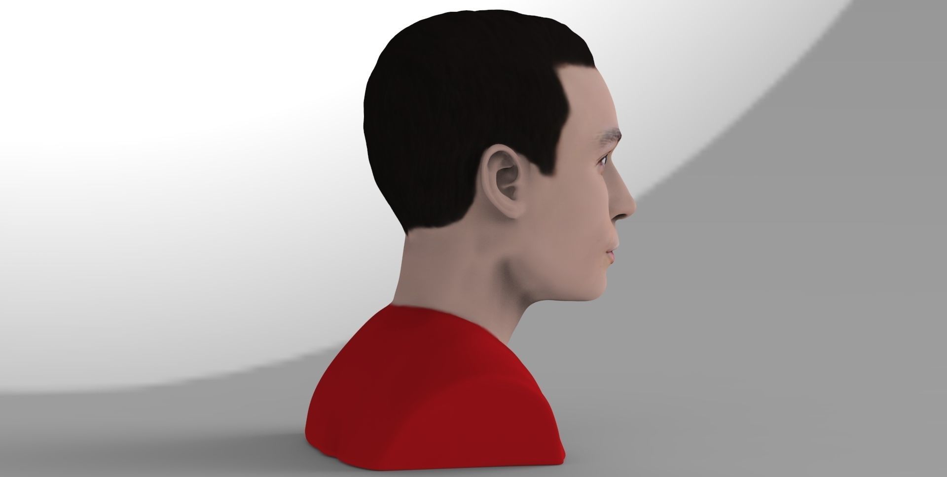 Sheldon Big Bang Theory bust ready for full color 3D printing 3D model ...