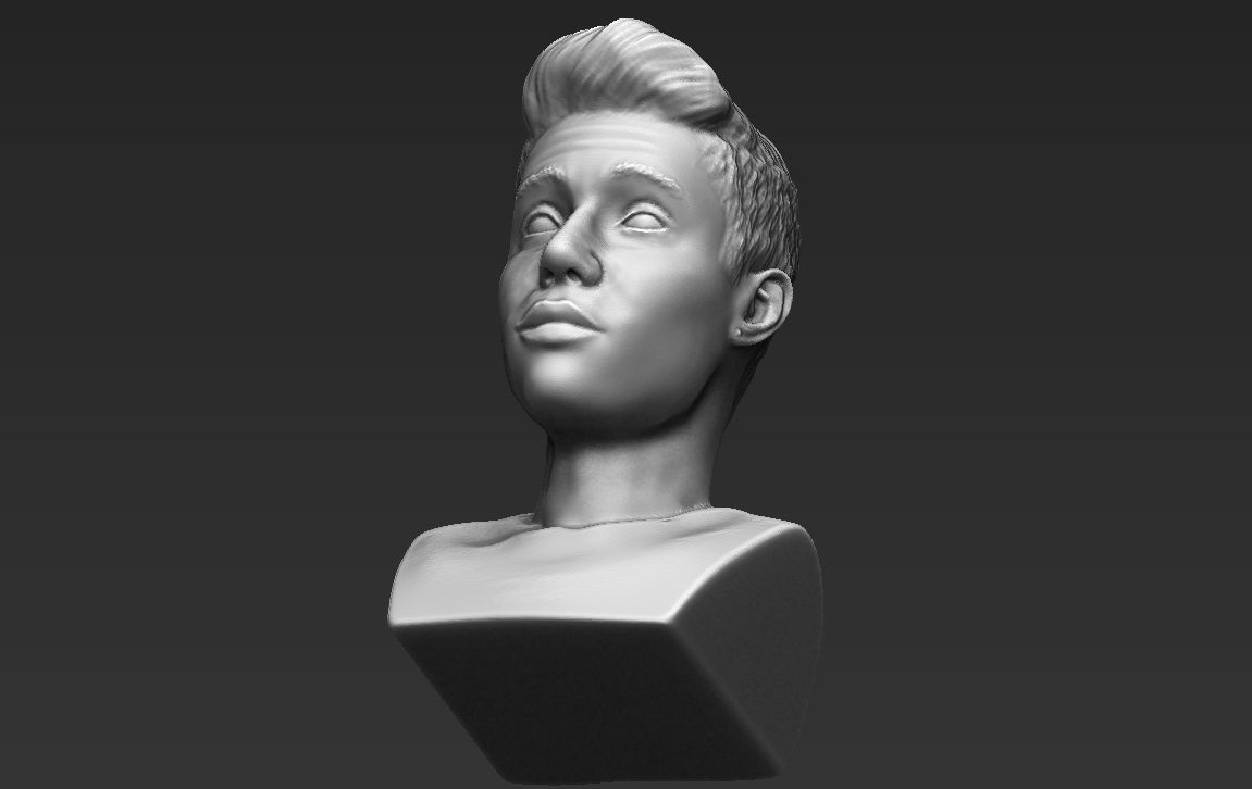 Justin Bieber bust 3D printing ready stl obj formats 3D model 3D ...
