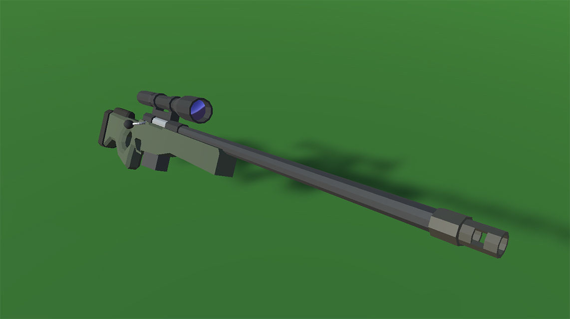 3D model AWM AWP Lowpoly Sniper Rifle VR / AR / low-poly | CGTrader