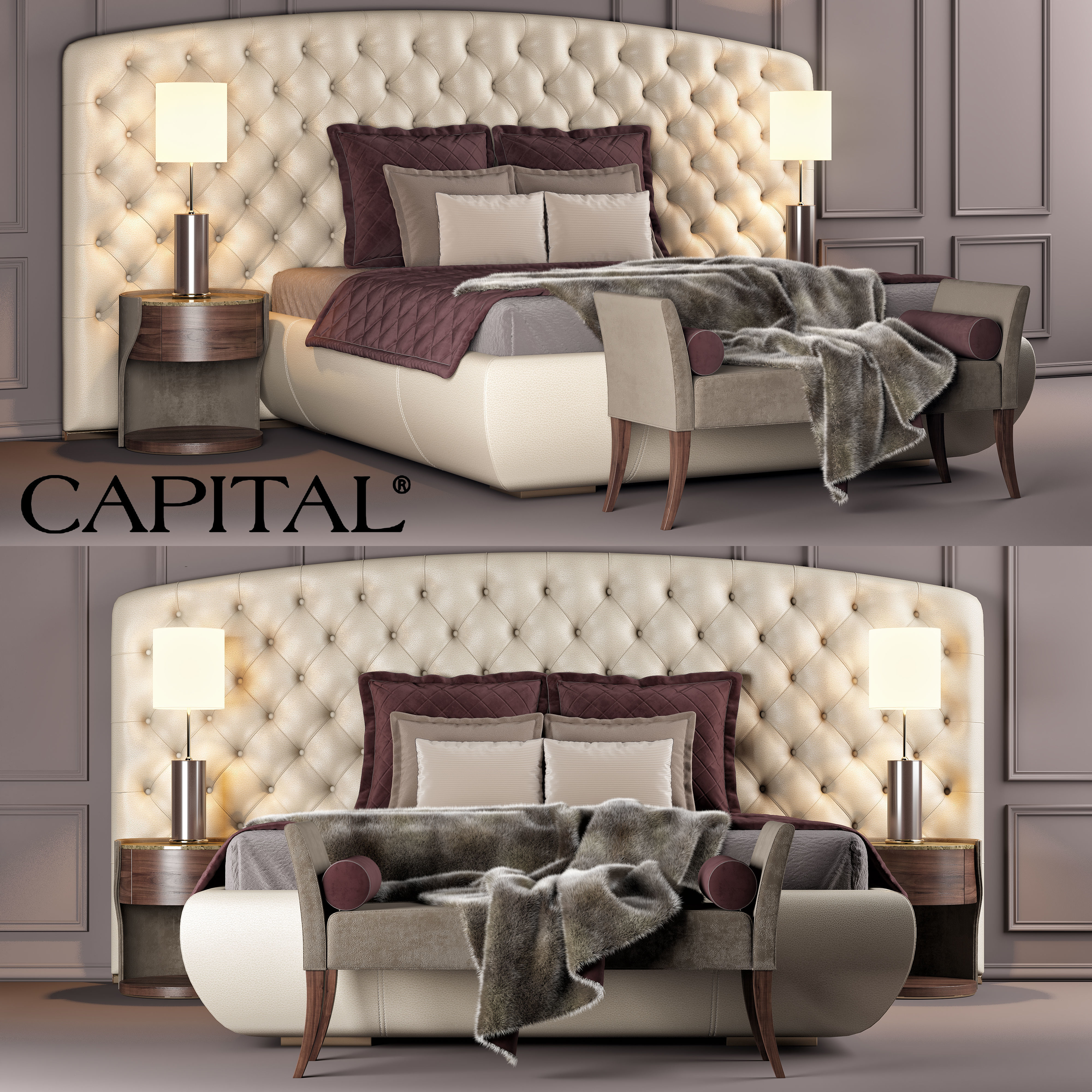 CAPITAL COLLECTION BED KESY XL 3D model | CGTrader