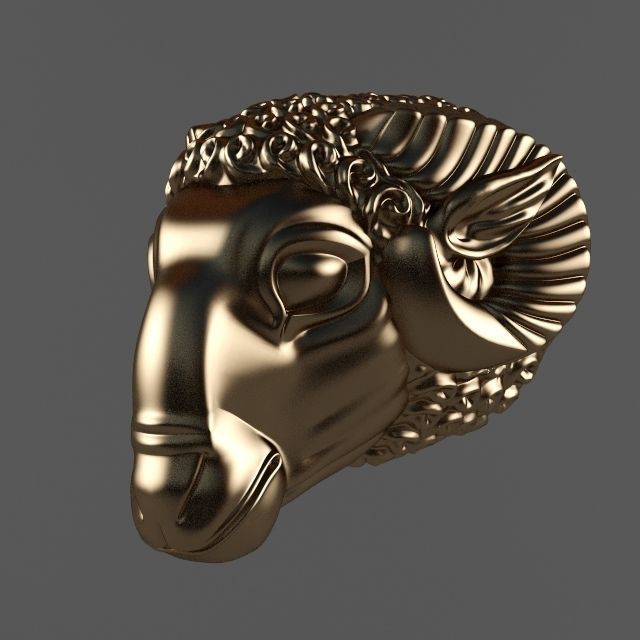 rams head 3D model 3D printable | CGTrader
