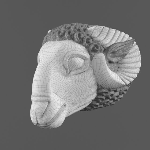 rams head 3D model 3D printable | CGTrader