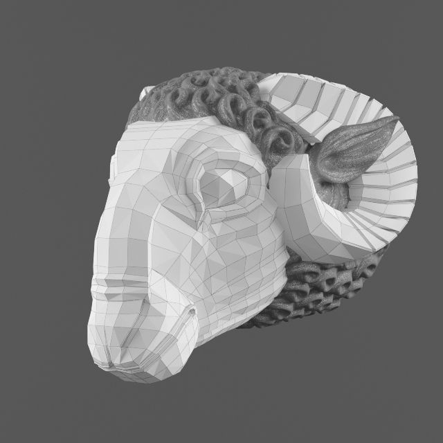 rams head 3D model 3D printable | CGTrader
