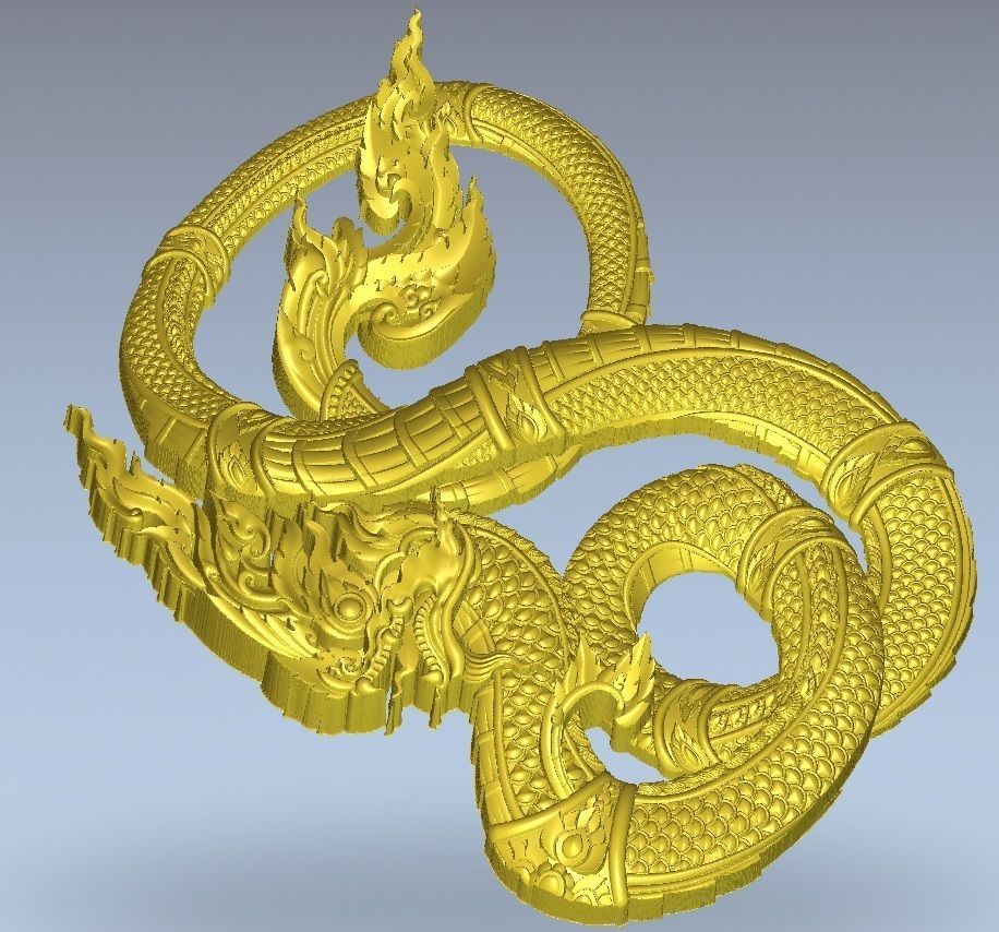 Thai tradition Naga 3D for print or CNC 3D model 3D printable | CGTrader